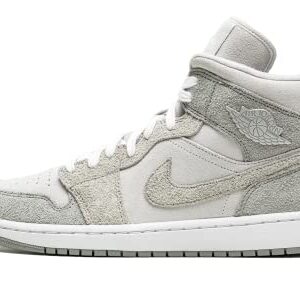 Nike Women's Air Jordan 1 MID SE, Particle Grey/College Grey, 6