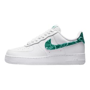 nike women's wmns air force 1 low '07 essen dh4406 102, white/green-white, 7.5