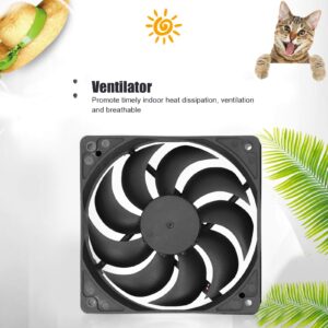 Jiawu Solar Fan, 5W Solar Panel Fan Kit, Solar Powered Fan for Small Chicken Coops, Greenhouses, Sheds, Pet Houses, Solar Powered Exhaust Fan Solar Panel Board with Ventilation Fan