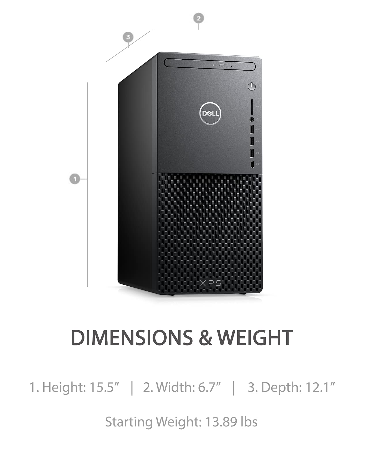 Dell Newest XPS 8940 Business Desktop, Intel Core i7-11700, 64GB DDR4 RAM, 1TB SSD, Wired Keyboard and Mouse Combo, DP, HDMI, DVD-RW, Killer Wi-Fi 6, Bluetooth, Windows 11 Pro, Black