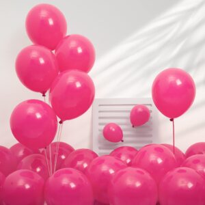 Ponamfo Pink Balloon Arch Kit - 120Pcs 18"+12"+10"+5" Hot Pink Mette Balloons Garland Kit Different Size as Birthday Party Balloons Gender Reveal Balloons Baby Shower Balloons Wedding