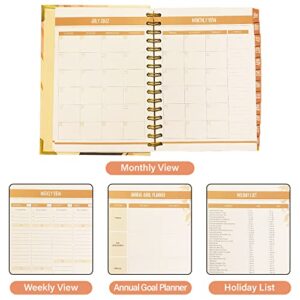 The Level Up Planner 2022-2023 Academic Year Monthly & Weekly Planner With Holiday List And To-Do-list Personal Goal Setter Diary With Golden Metallic Corners-14.8x21 cm