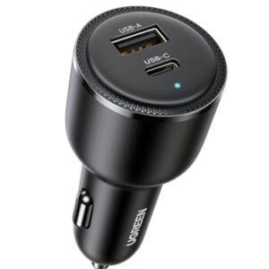 UGREEN 63W USB C Car Charger Adapter, PPS 45W Super Fast Charging 2.0 Type C Car Charger Cargador para Carro, Dual USB Car Charger for iPhone 15/14/13/12, Galaxy S24/S23/S22/Series, iPad, MacBook