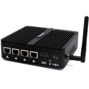 hystou mini industrial computer celeron j4125 with 8gb ddr4 256gb ssd opnsense router firewalls fanless mini pc windows 10 pro 4 x rj45 lan network micro appliance 4k hd wifi2.4g+5.0g bt