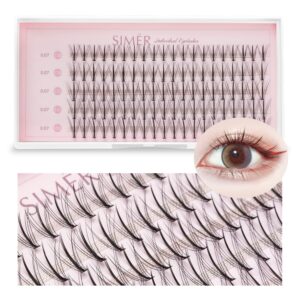 false eyelashes individual lashes 100 clusters natural eyelash extension kit diy 10/11/12mm mixed wispy c curl 0.07mm thickness single cluster lashes