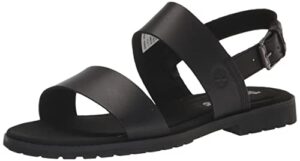 timberland women's chicago riverside backstrap sandal, black full-grain, 8