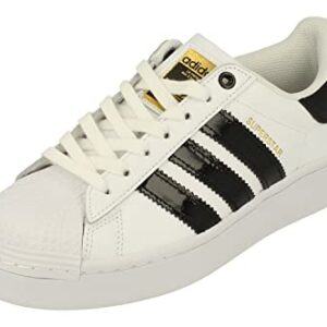 adidas Originals Superstar Bold Womens Trainers Sneakers (UK 6 US 7.5 EU 39 1/3, White Black Gold FV3336)