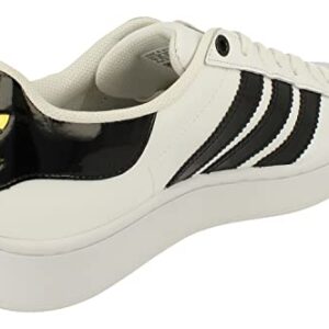 adidas Originals Superstar Bold Womens Trainers Sneakers (UK 6 US 7.5 EU 39 1/3, White Black Gold FV3336)