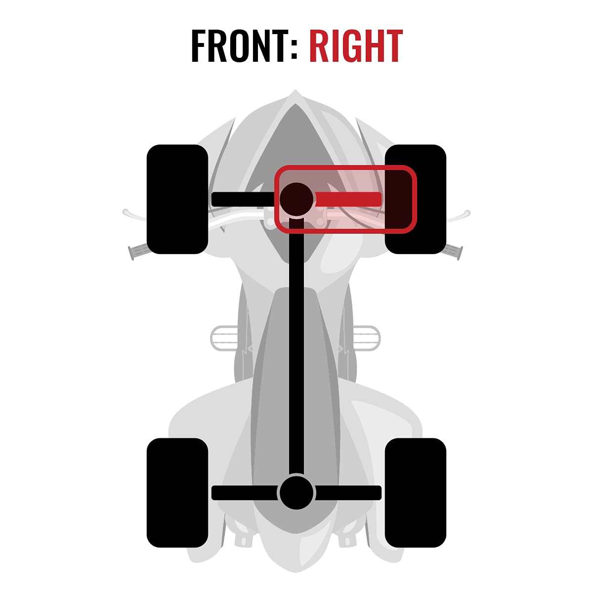 Sixity XTA Front Right Axle compatible with Can-Am Maverick Trail 1000 DPS 1000R 800 800R 2018-2021