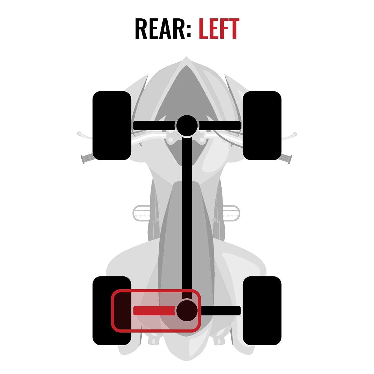 Sixity XTA Rear Left Axle compatible with Can-Am Maverick Trail 1000 DPS 1000R 800 800R 2018-2021