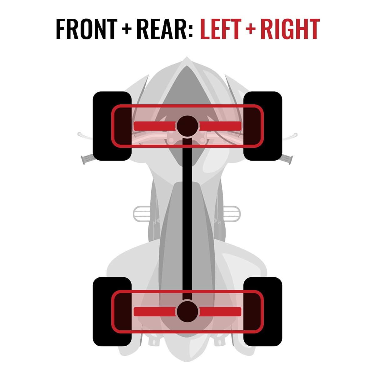 4 pc Sixity XTA Front Rear Left Right Axles compatible with Honda TRX420FA Rancher AT TRX420FPA 4x4 w Power Steering 2009-2014