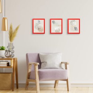 wyooxoo 8x10 Picture Frames Set of 2, Red Solid Wood Photo Frames Colorful Frame with HD Plexiglass For Tabletop Display or Wall (8" x 10" (2 Pack), Red)