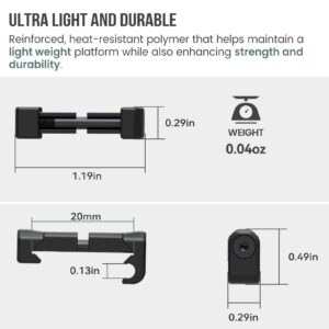 Guardtier CGM908 Picatinny Pressure Switch Cable Management Guides 8 Pack, Flashlight Laser Wire Clips - Black