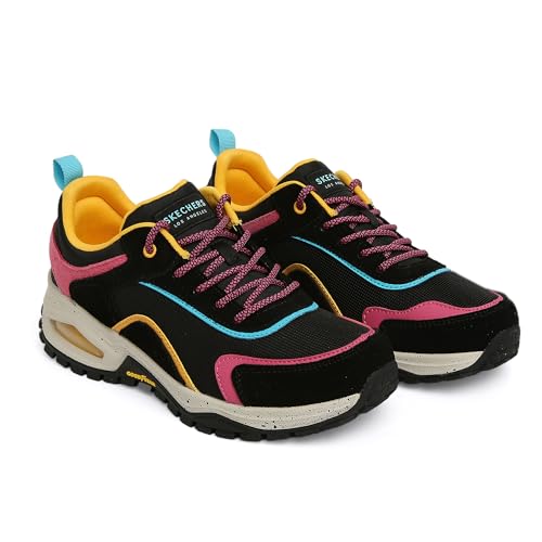 Skechers Women's UNO Trail-Brighter Hiker Sneaker, BKMT, 5.5