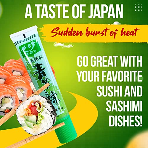 Fusion Select 1 Pack Real Authentic Japanese Wasabi Paste Prepared in Tube for Sushi, Sashimi, Poke Bowl, Japanese Food