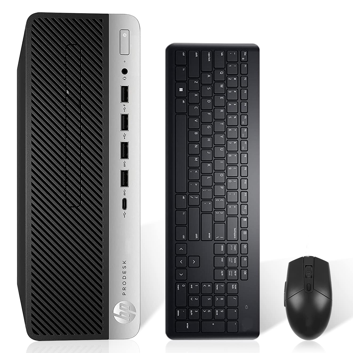 HP ProDesk 600 G3 SFF Desktop Computer Inter i5-7500 Up to 3.80GHz 16GB DDR4 256GB NVMe SSD Built-in AX210 Wi-Fi 6E BT HDMI Dual Monitor Support Wireless Keyboard and Mouse Win10 Pro (Renewed)