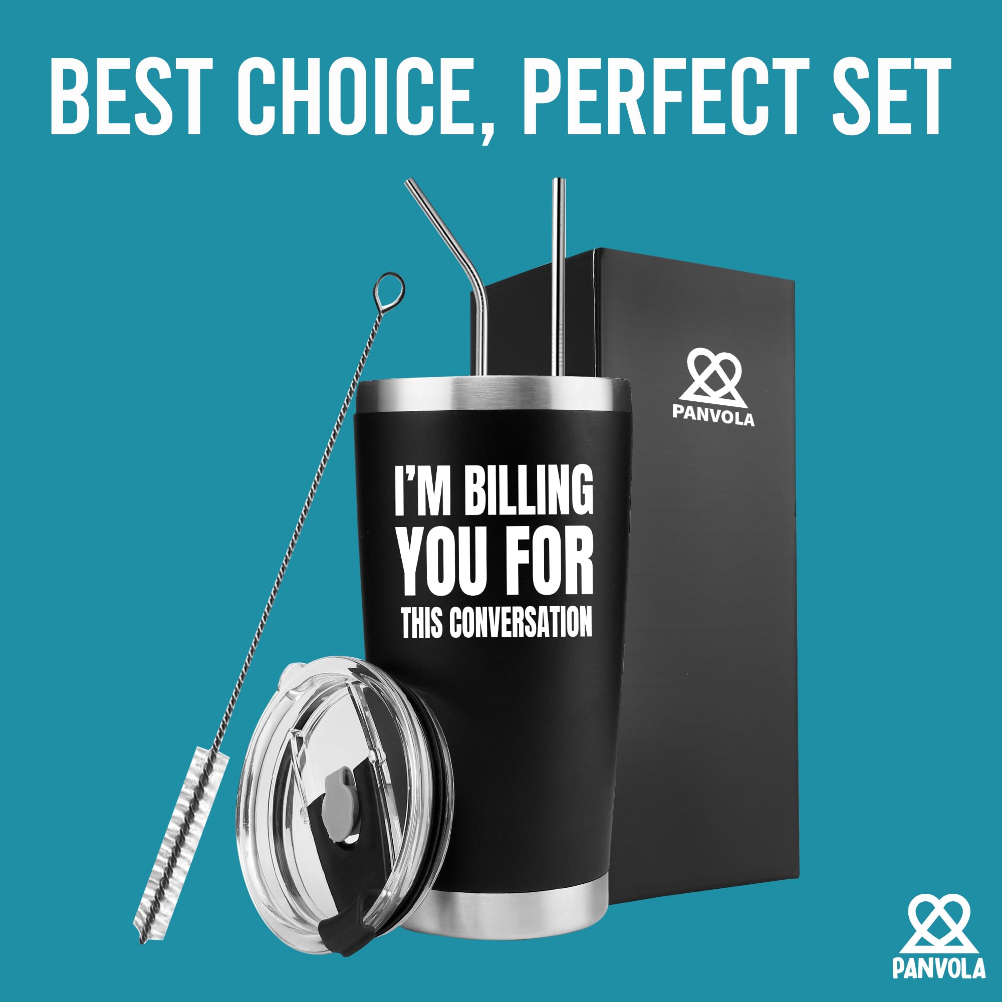 I'm Billing You For This Conversation Lawyer Gifts Vacuum Insulated Tumbler Attorney Law Student Graduation From Coworker Dad Mom Husband Wife With Stainless Steel Straw And Removable Lid (20 oz)