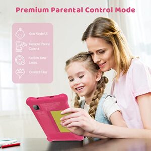 FancyDay Kids Tablet, 7 inch Tablet for Kids with Parental Control, Kidoz Installed, 2GB RAM+32GB ROM Android 12 System, Dual Camera, Toddler Tablet with Protective Case (Pink)