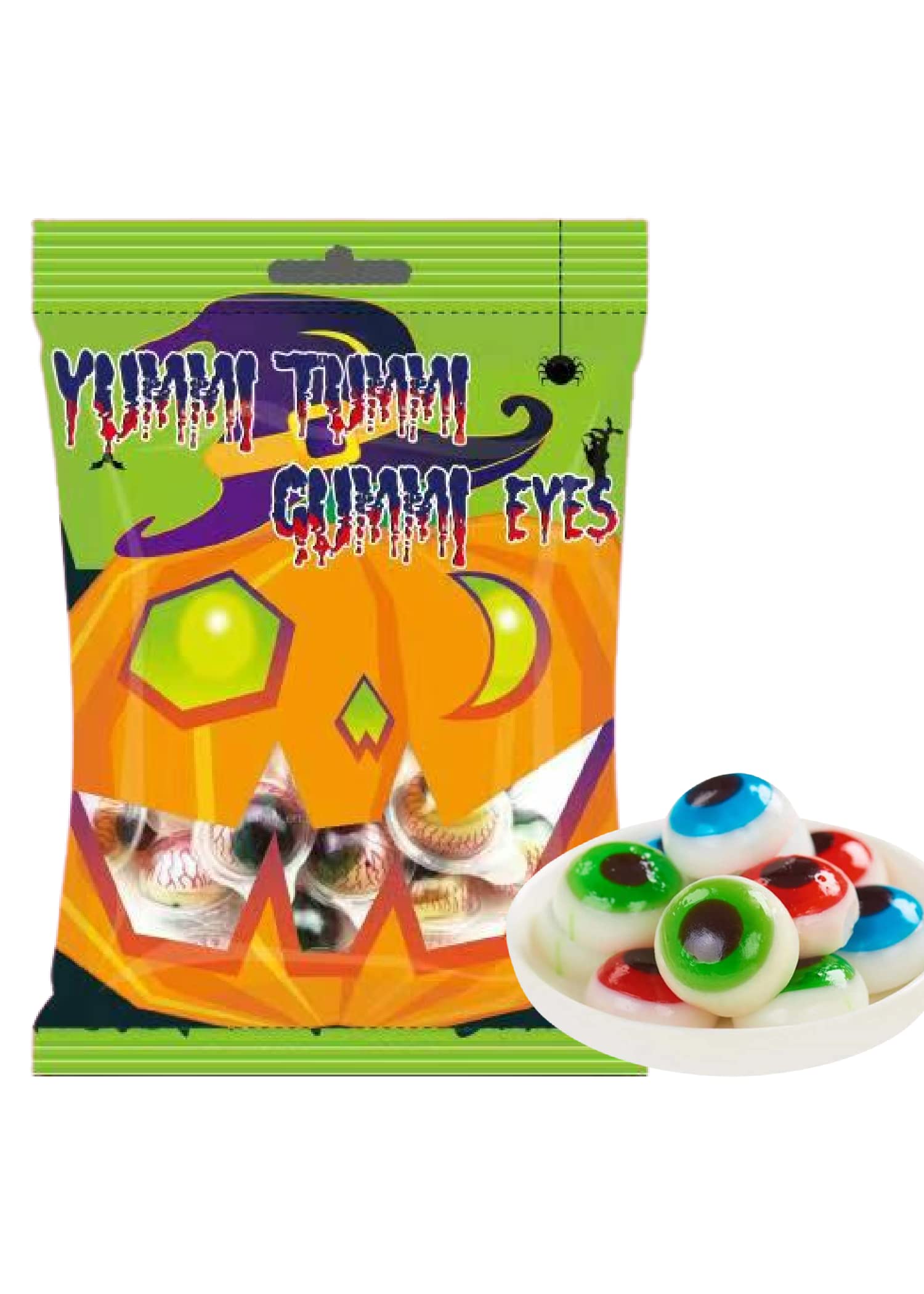 Fusion Select Halloween Eyeball Gummy Candy Spooky Gummies Candy Food Snacks - Creepy Party Bag Favors For Trick Or Treat - Scary Novelty Chewy Bites