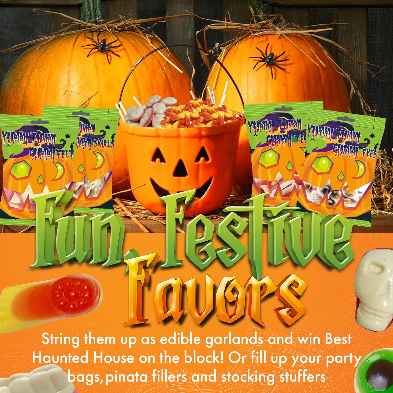 Fusion Select Halloween Eyeball Gummy Candy Spooky Gummies Candy Food Snacks - Creepy Party Bag Favors For Trick Or Treat - Scary Novelty Chewy Bites