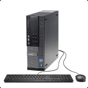 dell desktop pc computer sff optiplex 7010, intel quad core i5-3470 up to 3.6ghz, 8g ddr3, 500g, dvd, wifi, bt, vga, dp, windows 10 pro 64 bit-multi-language supports english/spanish/french(renewed)