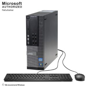 Dell Desktop PC Computer SFF OPTIPLEX 7010, Intel Quad Core i5-3470 up to 3.6GHz, 8G DDR3, 500G, DVD, WiFi, BT, VGA, DP, Windows 10 Pro 64 Bit-Multi-Language Supports English/Spanish/French(Renewed)