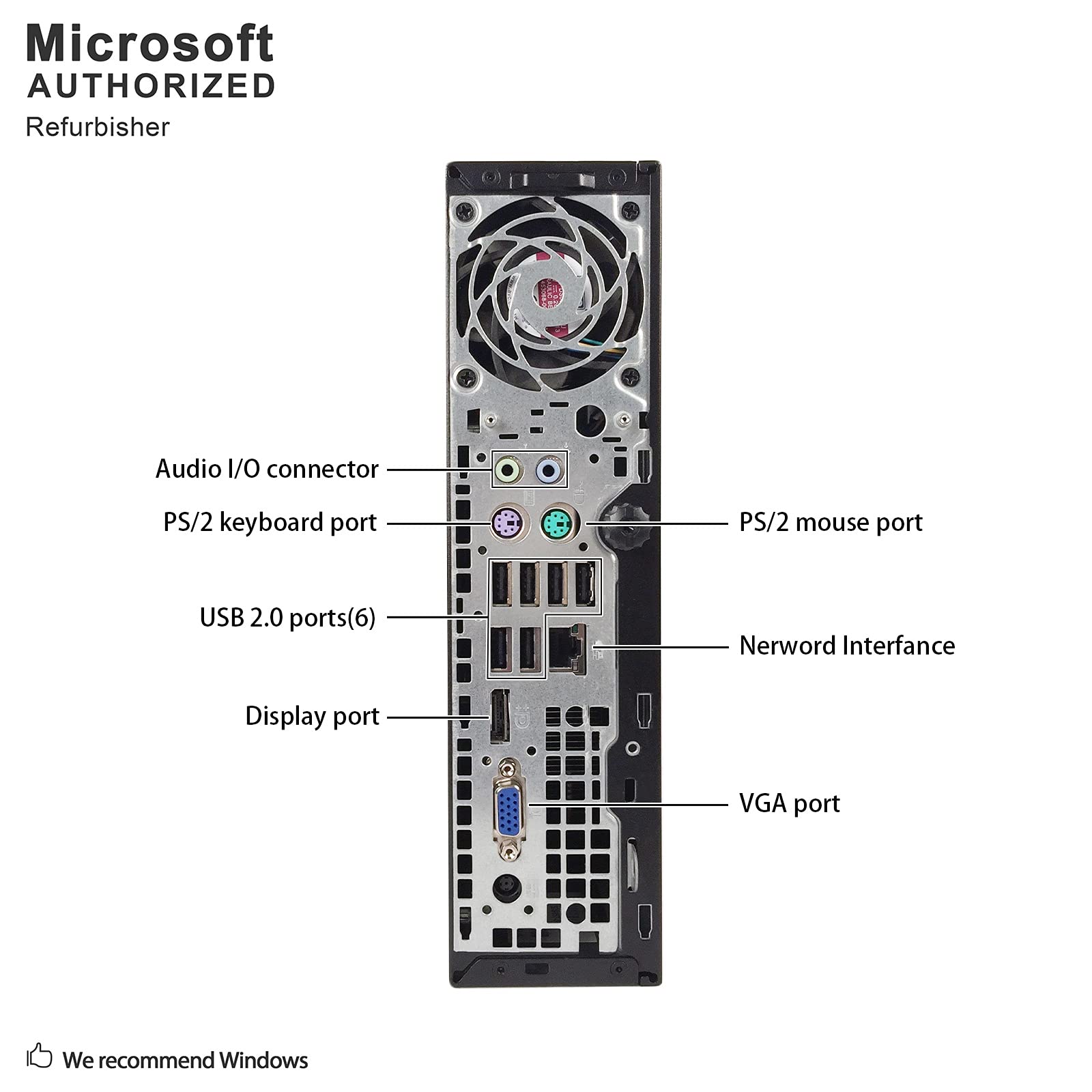 HP Desktop PC Computer USFF Elite 8200, Intel Quad Core i5-2400S up to 3.3GHz, 4G DDR3, 500G, WiFi, BT, VGA, DP, Windows 10 Pro 64 Bit-Multi-Language Supports English/Spanish/French(Renewed)