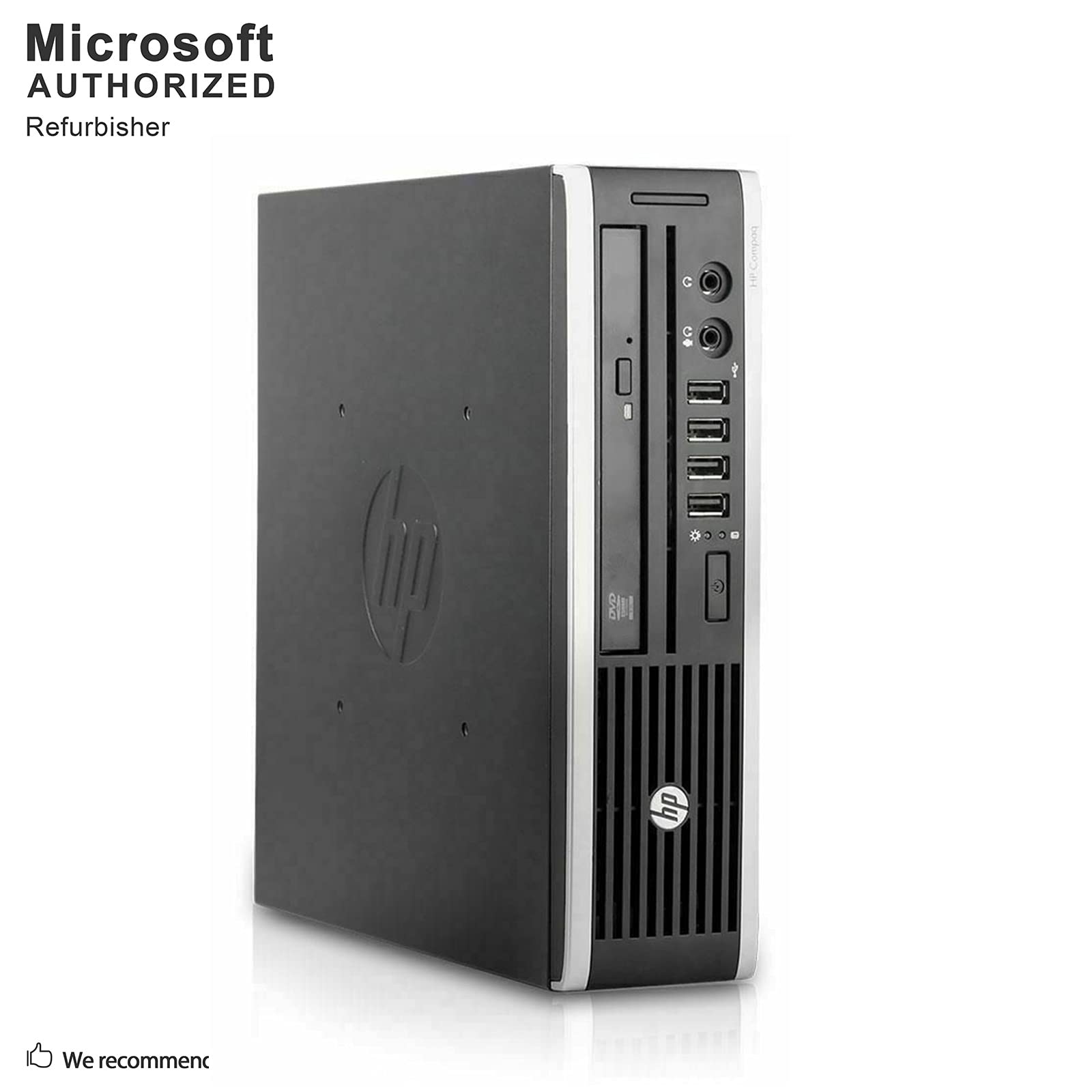 HP Desktop PC Computer USFF Elite 8200, Intel Quad Core i5-2400S up to 3.3GHz, 4G DDR3, 500G, WiFi, BT, VGA, DP, Windows 10 Pro 64 Bit-Multi-Language Supports English/Spanish/French(Renewed)