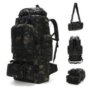 king'sguard 100l camping hiking backpack molle rucksack military camping backpacking daypack