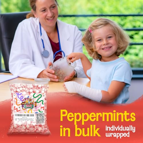 Cheri's Kitchen Corner Starlight Peppermint Mints 3 Pounds of Breath Mints- Bulk Individually Wrapped Peppermint