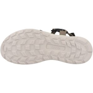 ECCO Women's EXOWRAP Super 3-Strap Sport Sandal, Moon Rock/Taupe Textile, 6-6.5