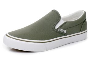 cull4u women's classic slip on trainer shoes (8 m us,olive)