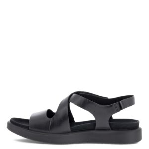 ecco women's flowt cross strap sandal, black, 10-10.5