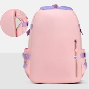 Lvswebe Girls Cute Bunny Backpack Kawaii School Bags Waterproof Laptop Backpack Pink Medium