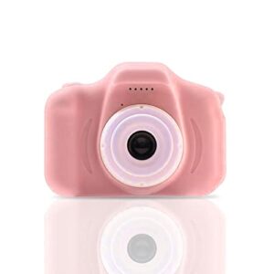 eDealz Full 1080P Kids Selfie HD Compact Digital Photo and Video Rechargeable Camera with 32GB TF Card & 2" LCD Screen and Micro USB Charging Drop Proof (Pink Kit)