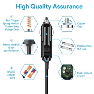 TAIFU DC Adapter 12V/24V 8mm Car Charger for Bluetti EB3A EB70 EB70S Portable Power Station, Jackery Explorer 1000 500 300 240 160 E160 E240 Honda HLS 290 HLS290 167Wh 240Wh Battery Cigarette Lighter