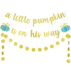 a little pumpkin is on his way banner little pumpkin baby shower boy banner, little pumpkin baby shower decorations boy for little pumpkin is on the way baby shower decorations