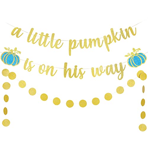 A Little Pumpkin Is On His Way Banner Little Pumpkin Baby Shower Boy Banner, Little Pumpkin Baby Shower Decorations Boy for Little Pumpkin is On The Way Baby Shower Decorations