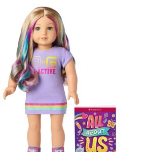 American Girl Truly Me 18-inch Doll #110 with Blue Eyes, Blonde Hair w/Highlights, Light Skin, T-shirt Dress, For Ages 6+