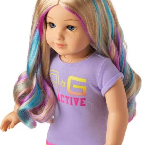 American Girl Truly Me 18-inch Doll #110 with Blue Eyes, Blonde Hair w/Highlights, Light Skin, T-shirt Dress, For Ages 6+