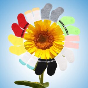 Miunana 5 Pairs Doll Socks for 18 Inch Girl Doll,Include 2 Pairs Striped Socks and 2 Two-Tone Socks and 1 Pairs Solid Color Socks Have 9 Colors Send by Random for Baby Doll