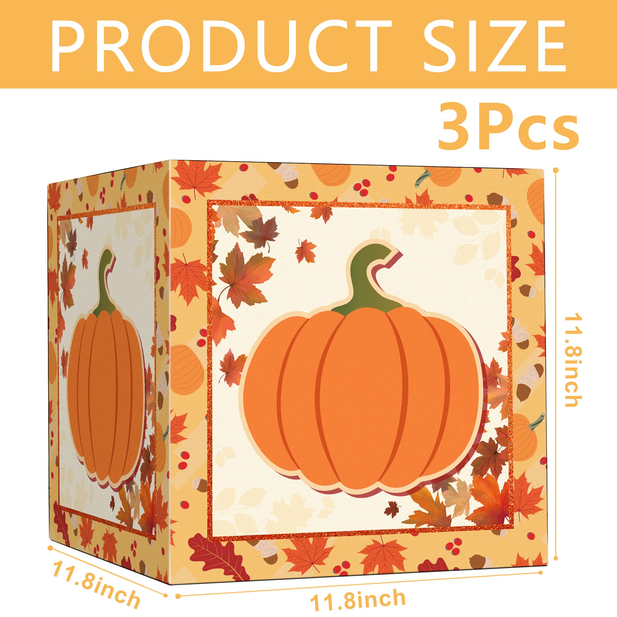 Little Pumpkin 1st Birthday Fall Decorations Balloon Boxes,3pcs One Boxes in Fall Little Pumpkin Theme for First Birthday Baby Party Decorations Supplies