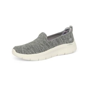 skechers women's go walk flex-clever view sneaker, gray, 7.5