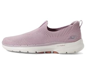 skechers women's go walk 6-stunning view sneaker, mauve, 9