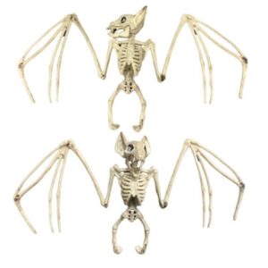 Aweilan Halloween Animal Skeleton,Horrible Bat Skeleton Simulation Bat Model Vivid Bat Bone for Yard Garden Lawn Patio Halloween Party Favors Decor, 2pcs