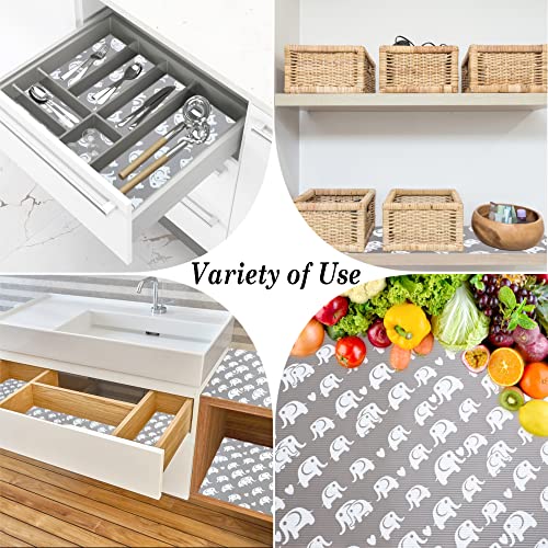 Cabinet Liners Non Slip 17.5 Inch Wide X 20 Ft Non Adhesive Shelf Liners Waterproof Cabinet Drawer Liner Thicken Refrigerator Shelf Liner for Wire Shelf Pantry Bathroom