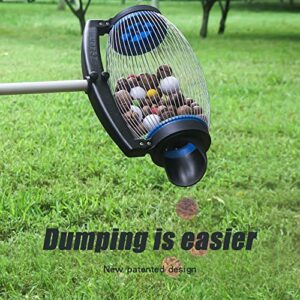 Zozen Nut Gatherer, Walnut Picker Upper Roller, Pinecone Picker Upper - Directly Dump Outlet | Apply to Pinecone, Hickory, Chestnuts, Buckeyes, Golf, Crab Apple Objects Size 1'' to 2.5''; 1.5 Gallon