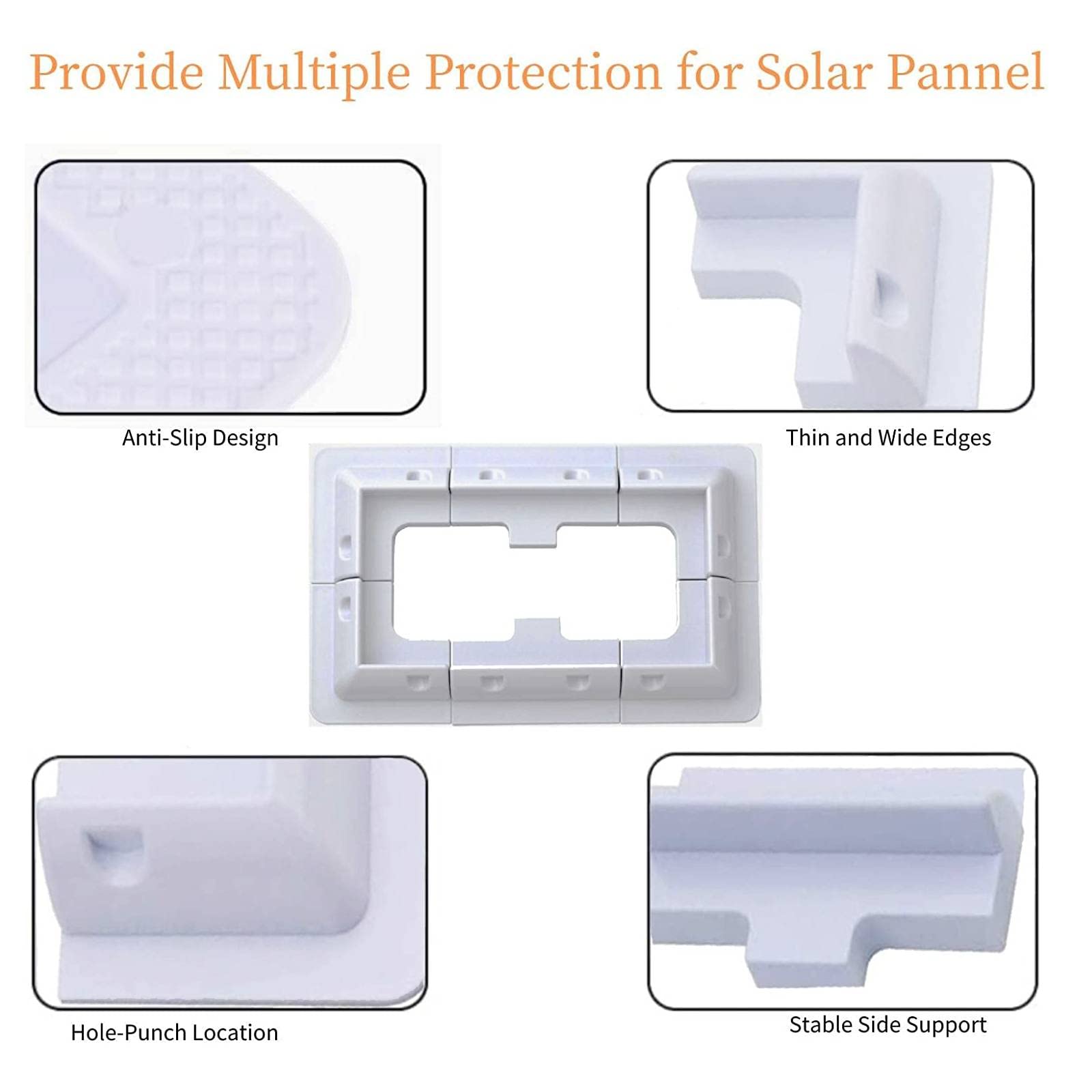 Qihengzhijia 10PCS Solar Cable Entry Gland Box,ABS Solar Panel Mounting Brackets Kit, 1 Automatic Wire Stripper, 14AWG Solar Extension Cable for RV, Boats, Caravans