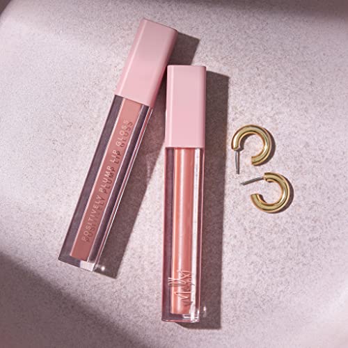 Mally Beauty Positively Plump Lip Gloss | High-Shine Hydrating Lightweight & Comfortable Wear, Pumped-up Pink