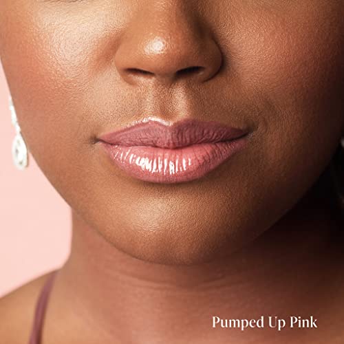 Mally Beauty Positively Plump Lip Gloss | High-Shine Hydrating Lightweight & Comfortable Wear, Pumped-up Pink